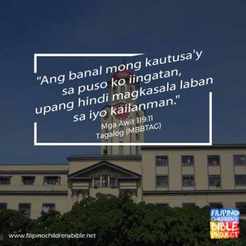 2 tagalog Psalm 119-11 - Filipino Children's Bible Project